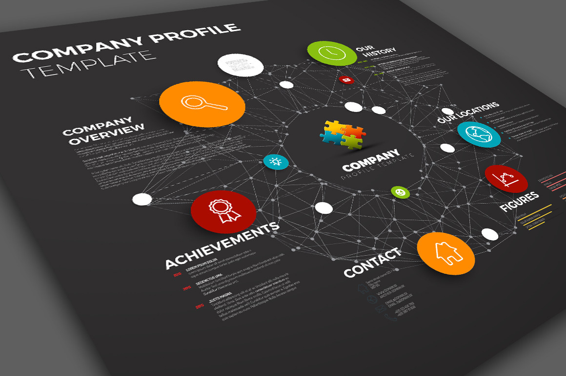 Dark Company Profile Template, a Presentation Template by Orson