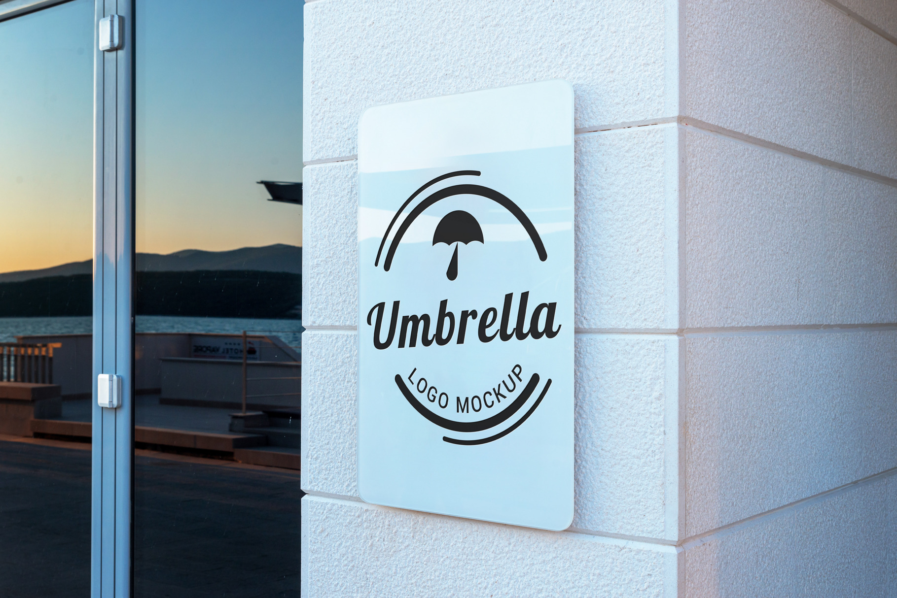 White signage logo mockup, an Advertising Mockup by RSplaneta ...