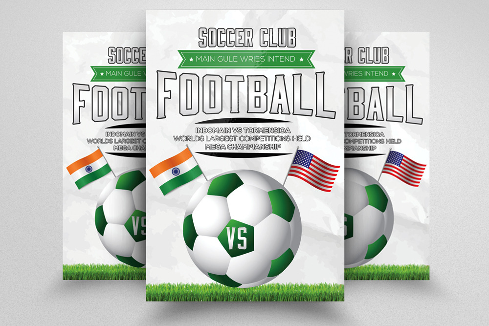 Big Match Football Flyer Template, a Flyer Template by Business Flyers