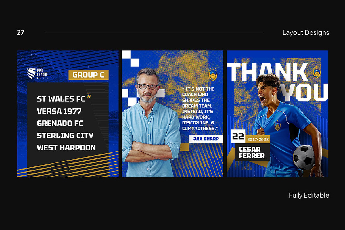 Football Club Instagram Templates