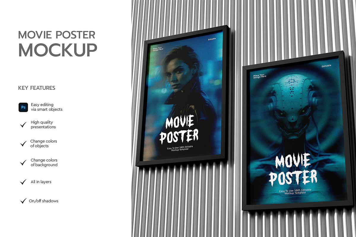 Cinematic Movie Poster Mockup