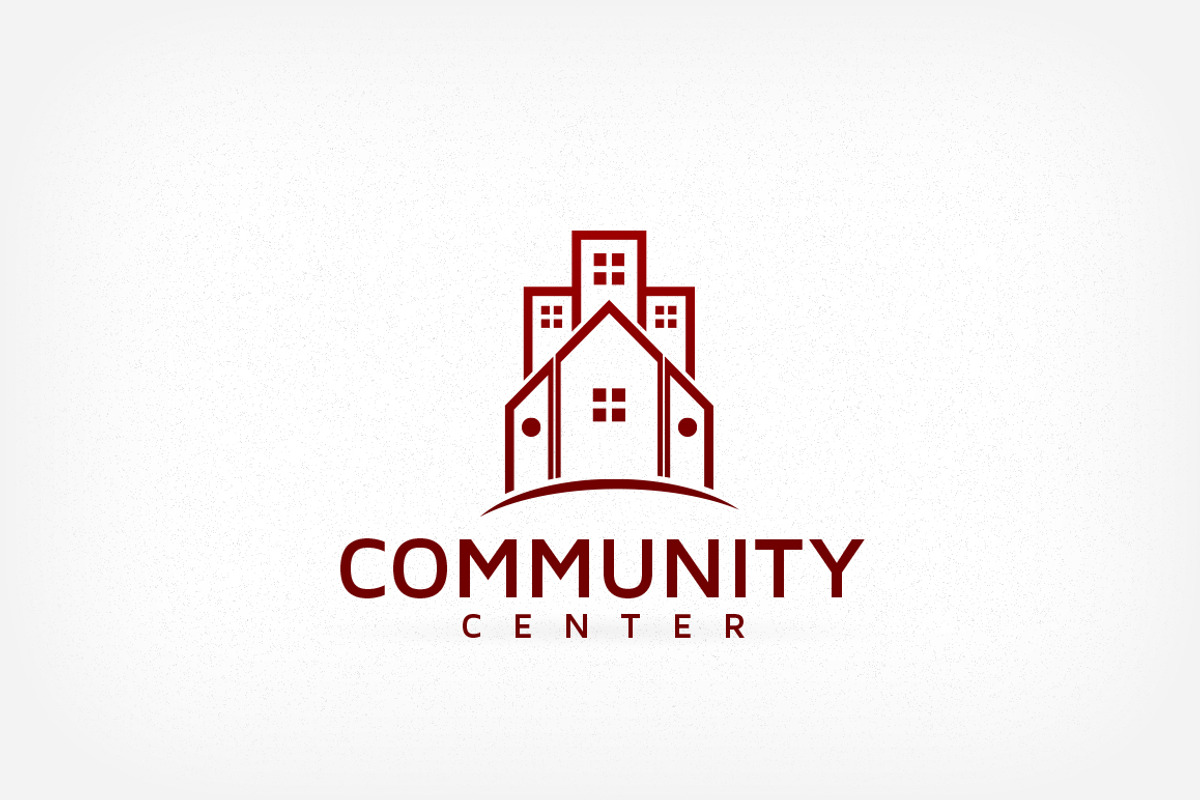 Community Center Building Logo, a Branding & Logo Template by NasirGrfx