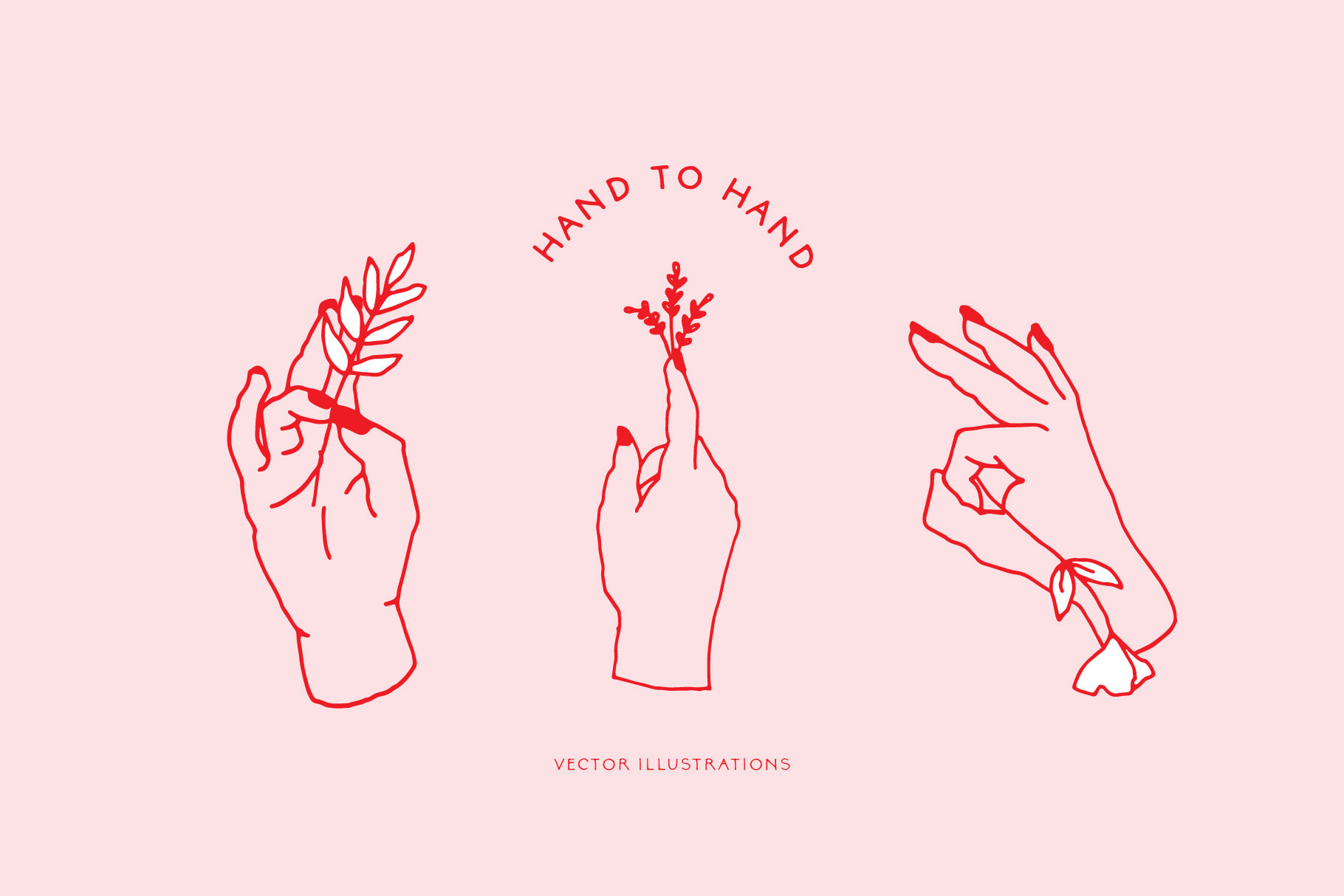 Hand to Hand Illustrations, an Illustration by Emma Make