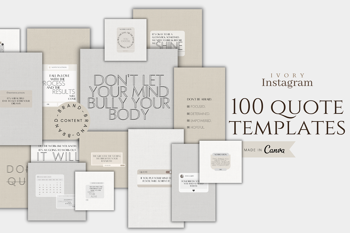 Quotes for Instagram Canva Quote Kit, a Social Media Template by ...