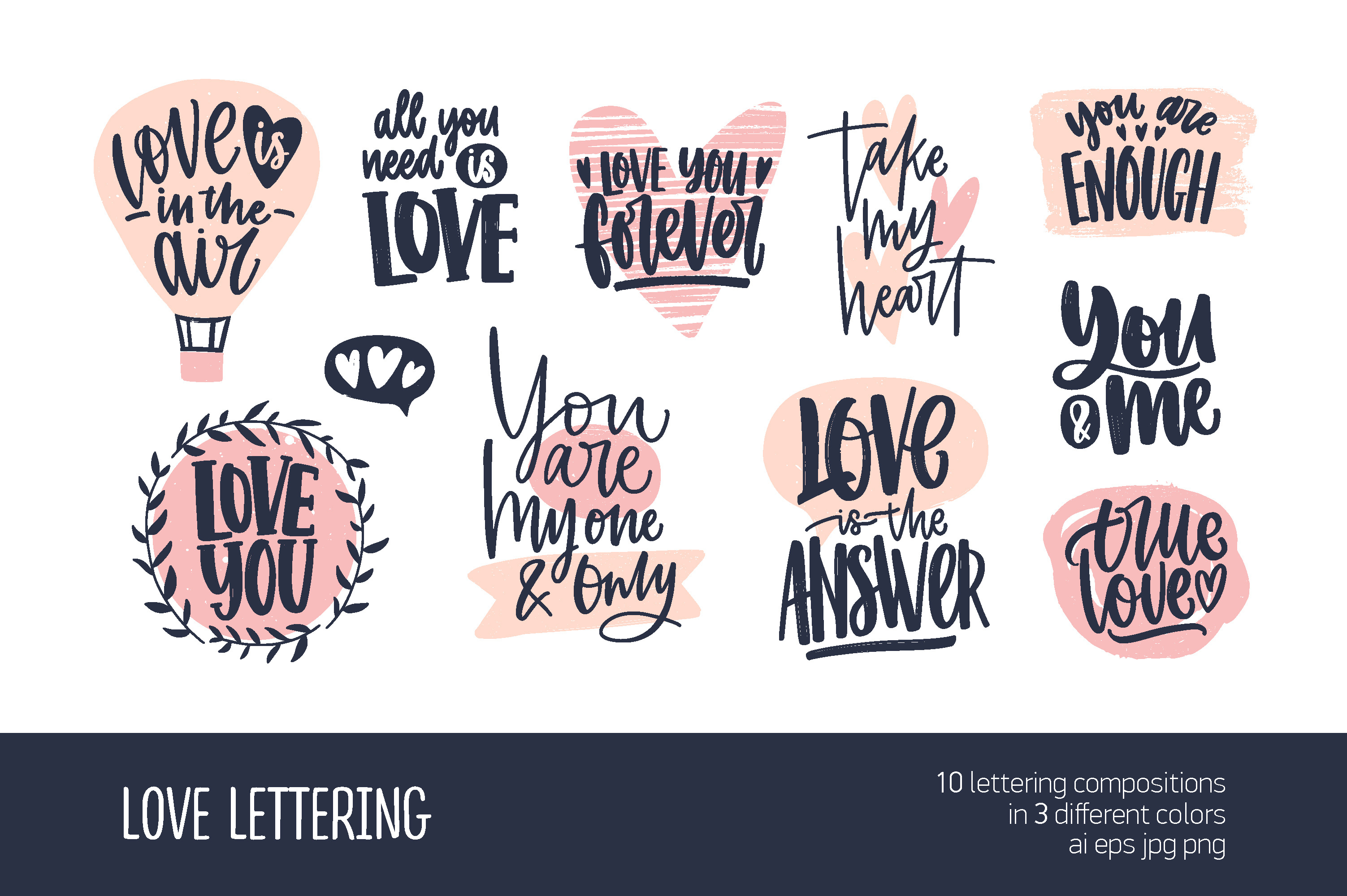 Handwritten love quotes, a Decorative Illustration by Good Studio