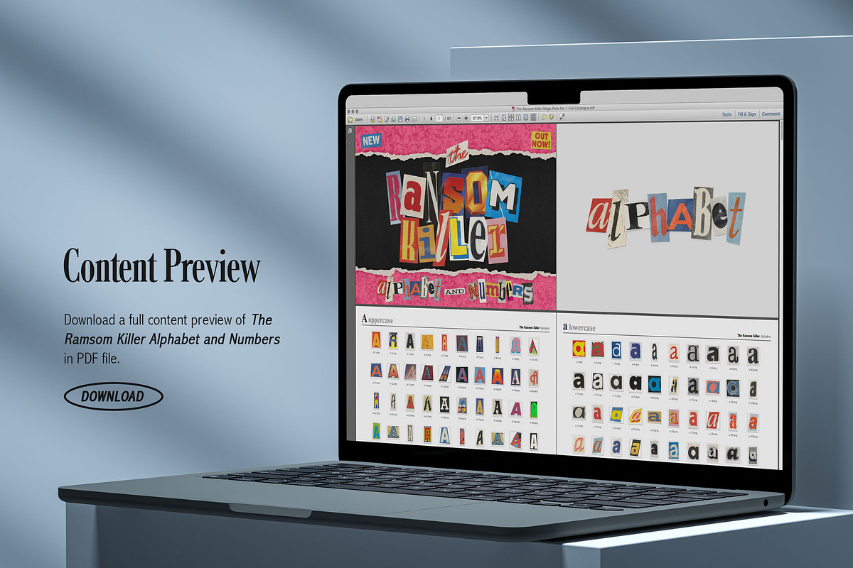 2600+ Ransom Note Letters from 1980s, an Object Graphic by Thundr Co.