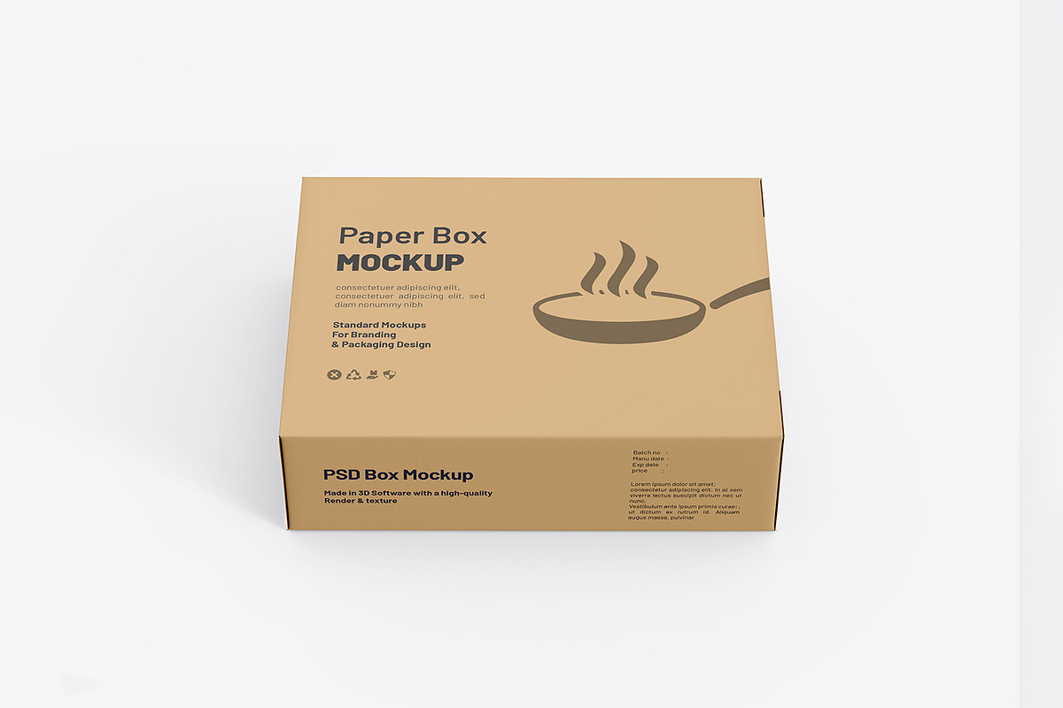 Kraft Cooking Pan Packaging Mockup