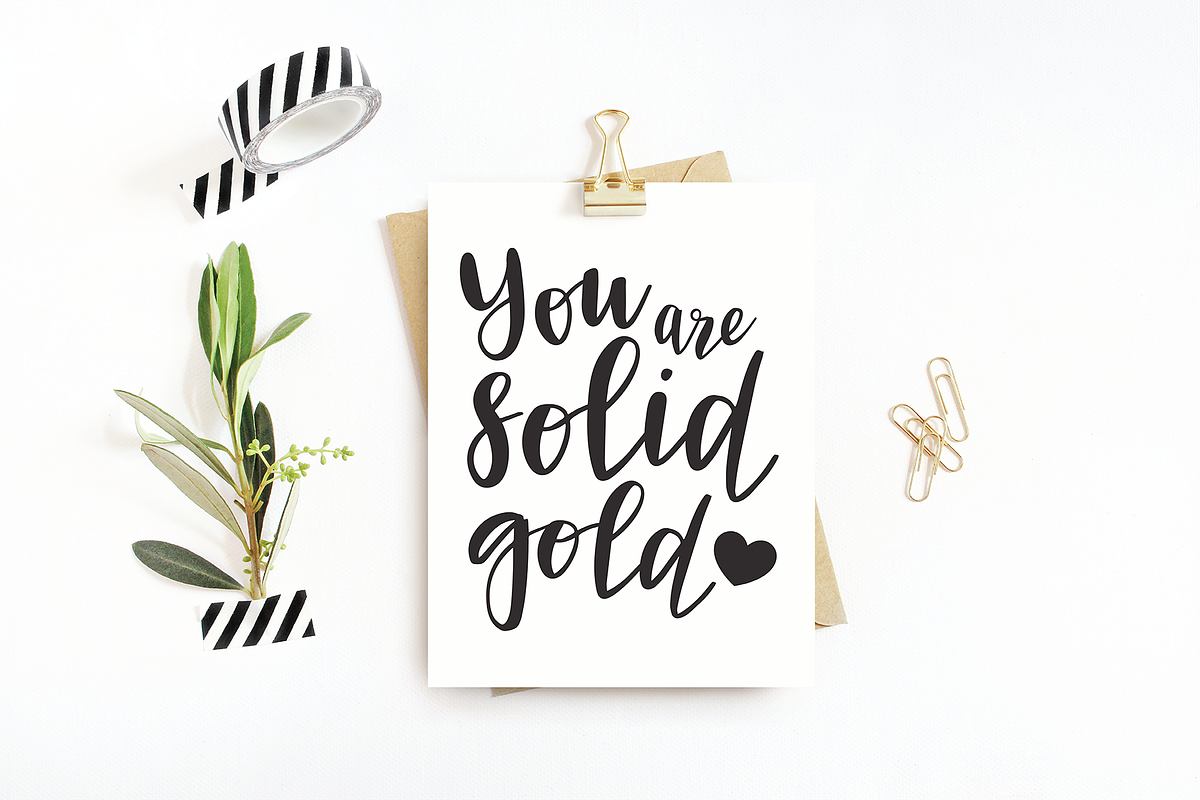 Brush Lettered Font Bundle by DTC, a Script Font by Blush Font Co.