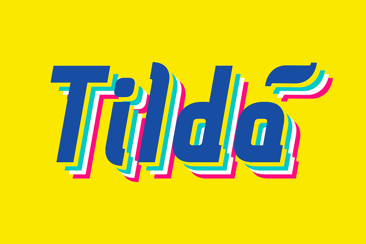 Tilda, a Sans Serif Font by Etewut
