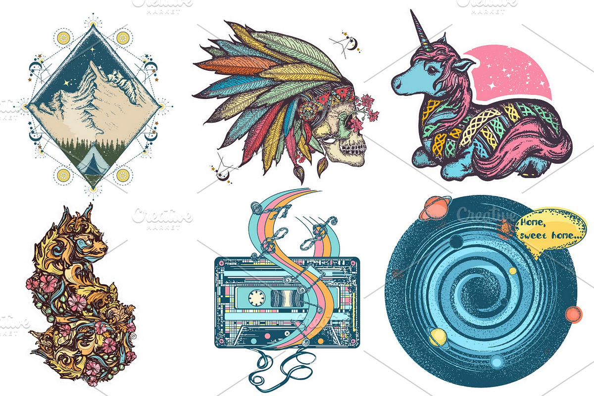 Color tattoo (vol.1), a Graphic by intueri