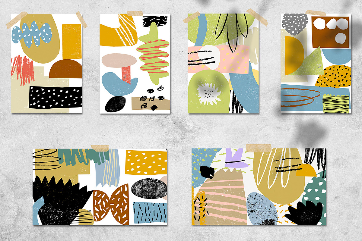 Abstract art cutouts