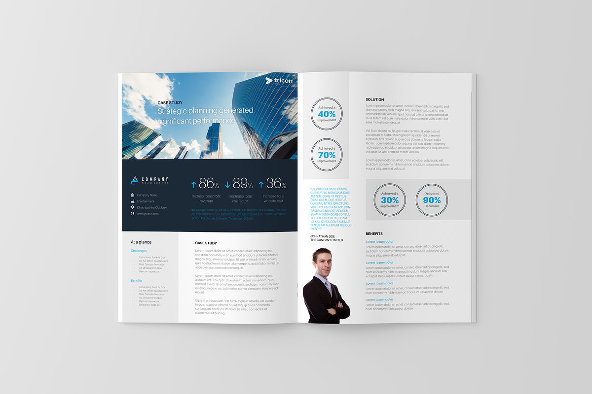 Case Study Flyer Template, a Flyer Template by Rongbaaz