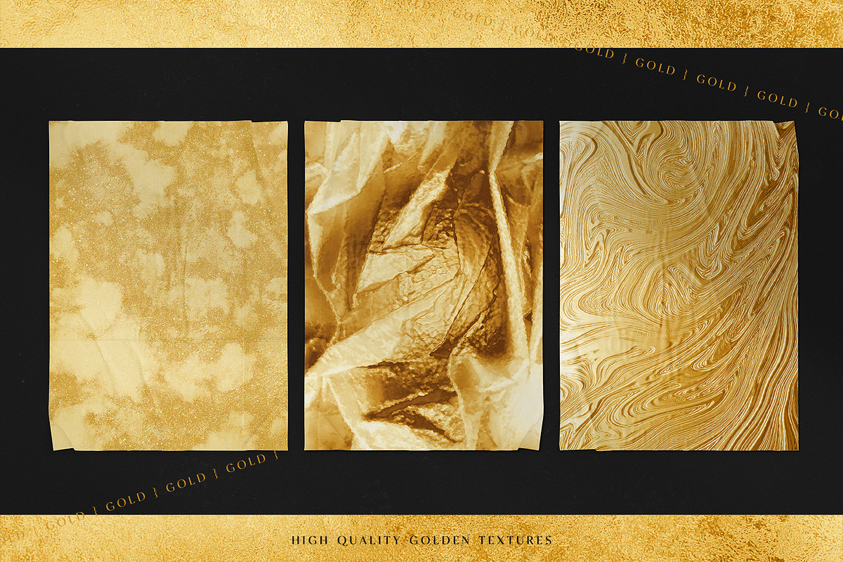 100 Golden Textures, a Texture Graphic by Freezerondigital
