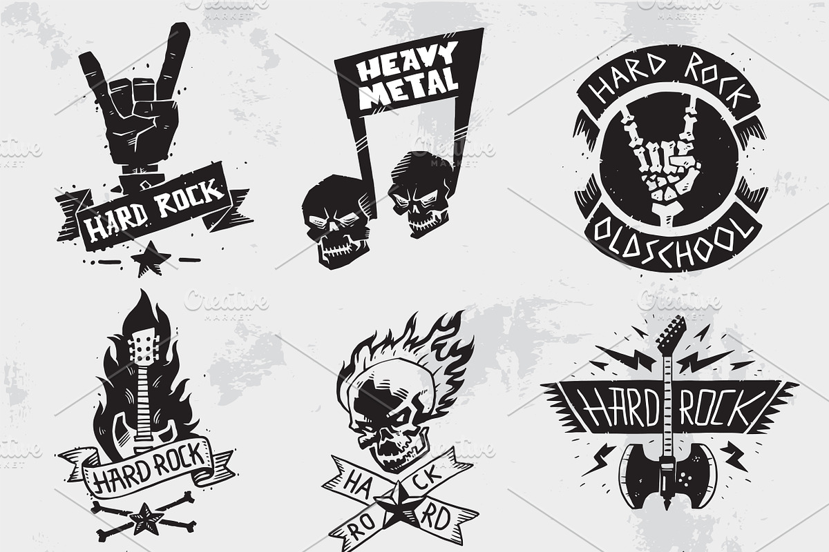 Heavy Metal music symbol vector, an Illustration by Vectorstockersland