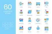 60 Logistics Icons, an Icon by Flat Icons