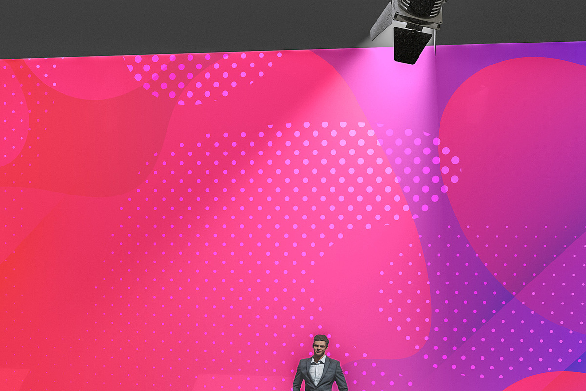 Conference Hall Screen Mockup, a Product Mockup by Illusiongraphic