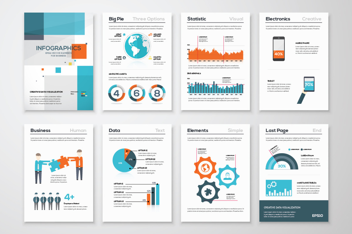 Infographic Brochure Elements 14, a Work Illustration by Infographic ...
