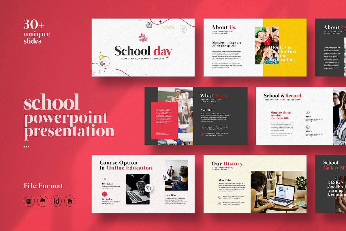 School-Day Presentation Template, a Presentation Template by ...