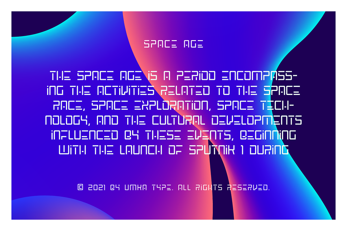 Space Age Futuristic Display Font, a Sans Serif Font by alpercakici