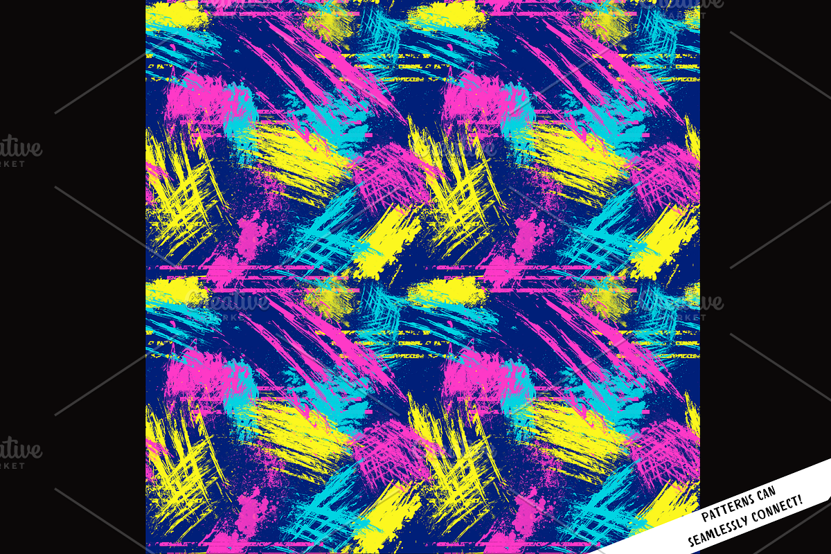 90s Paint Splatter Digital Paper