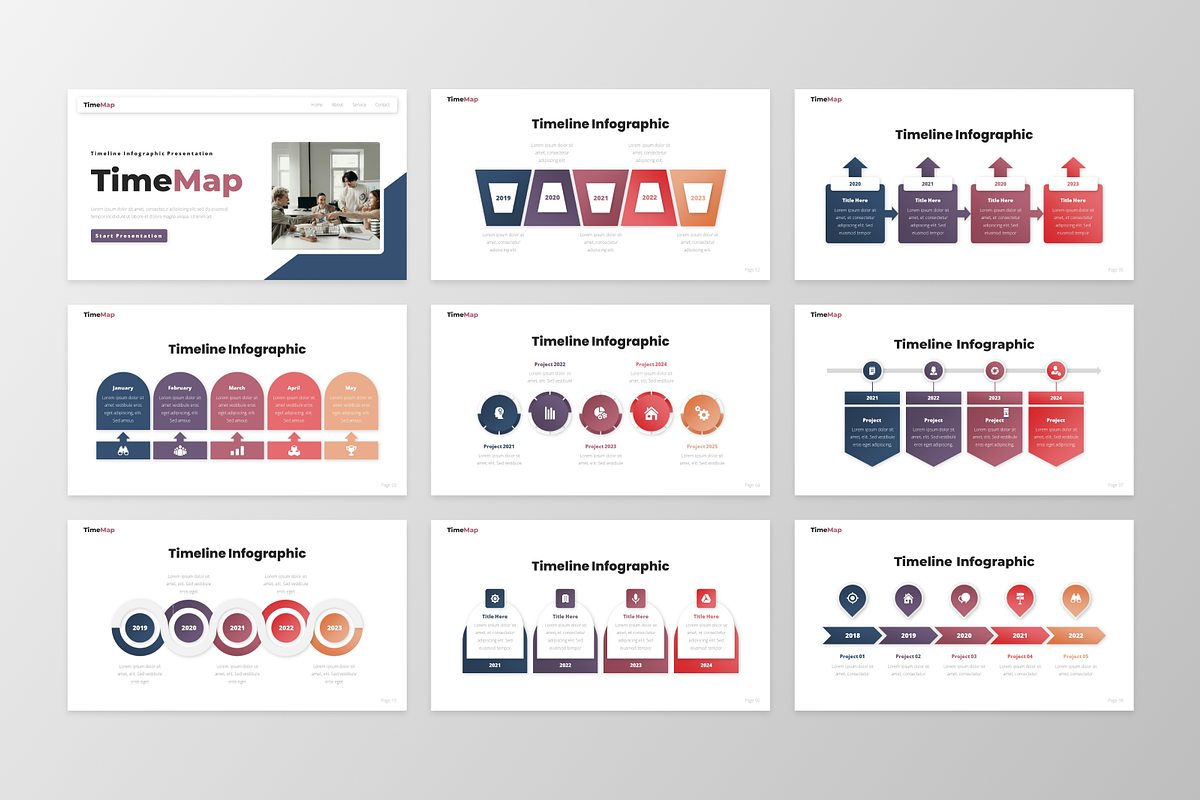 TimeMap - Timeline Infographic, a Presentation Template by GraphauseProject
