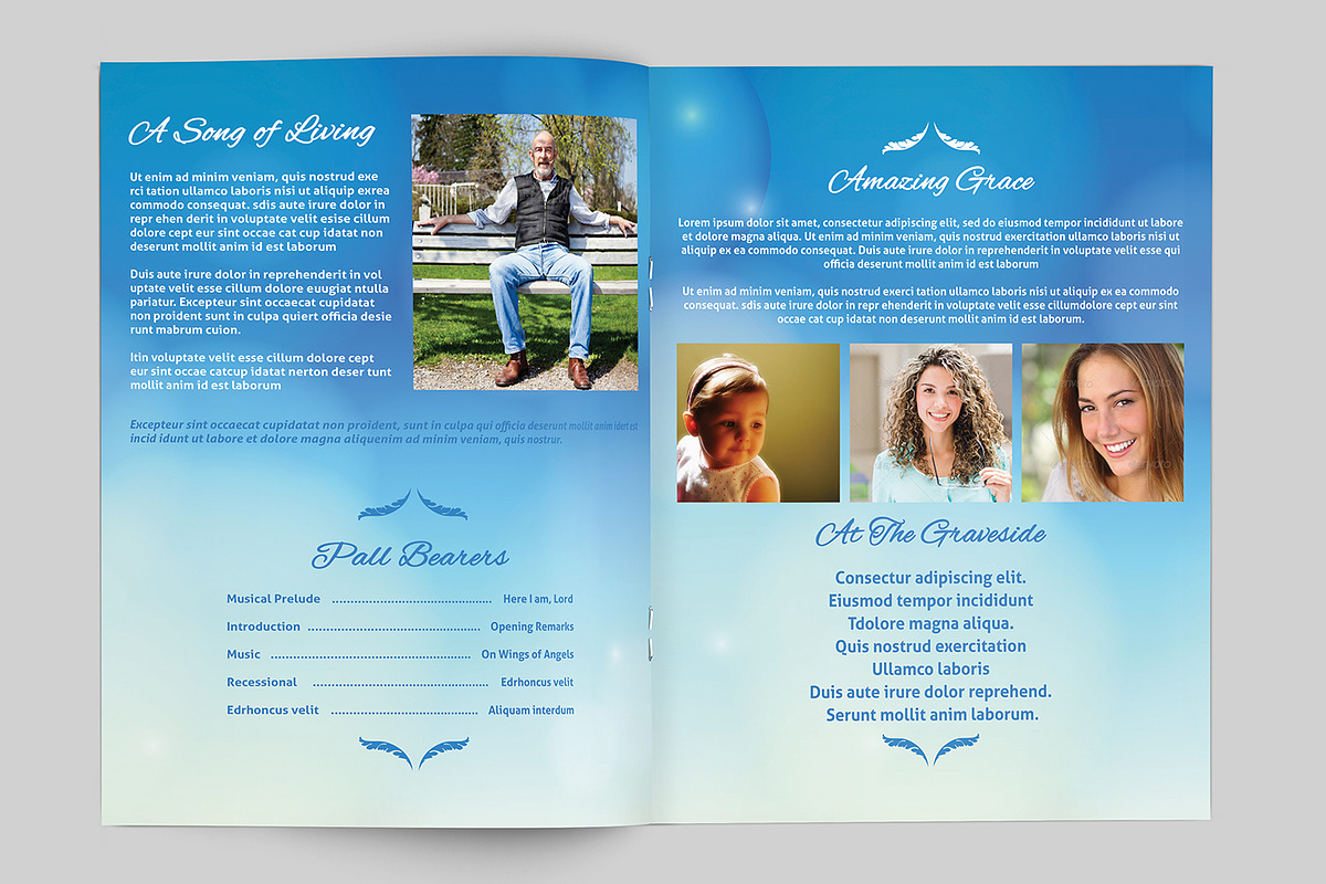8 Page Funeral Program Template