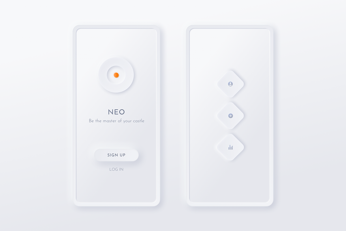 Neumorphic Soft UI Kit - NEU, an UI Kit Template by Delightful Design