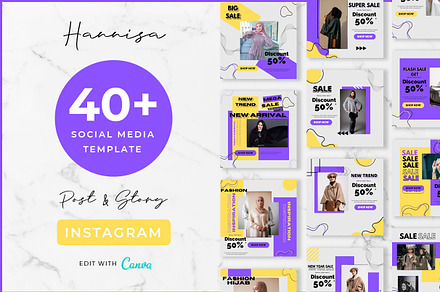 Instagram Canva Template, a Social Media Template by kreatifreya