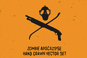 Zombie Apocalypse Vector Set, an Illustration by danielcomerci
