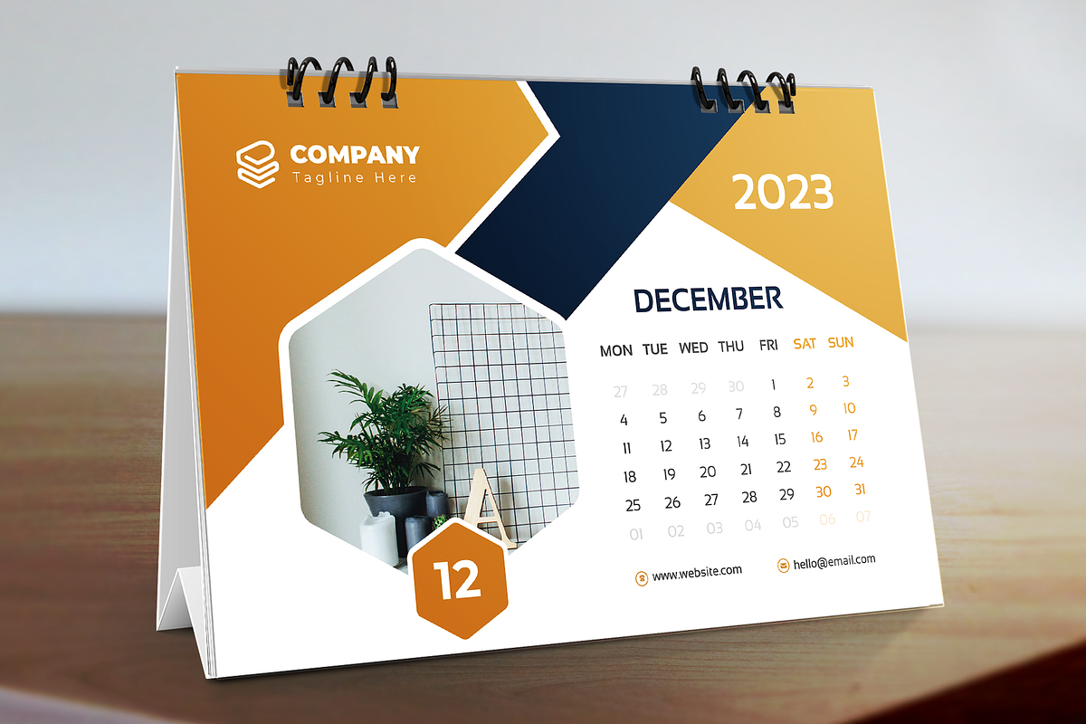 Desk Calendar Template 2023