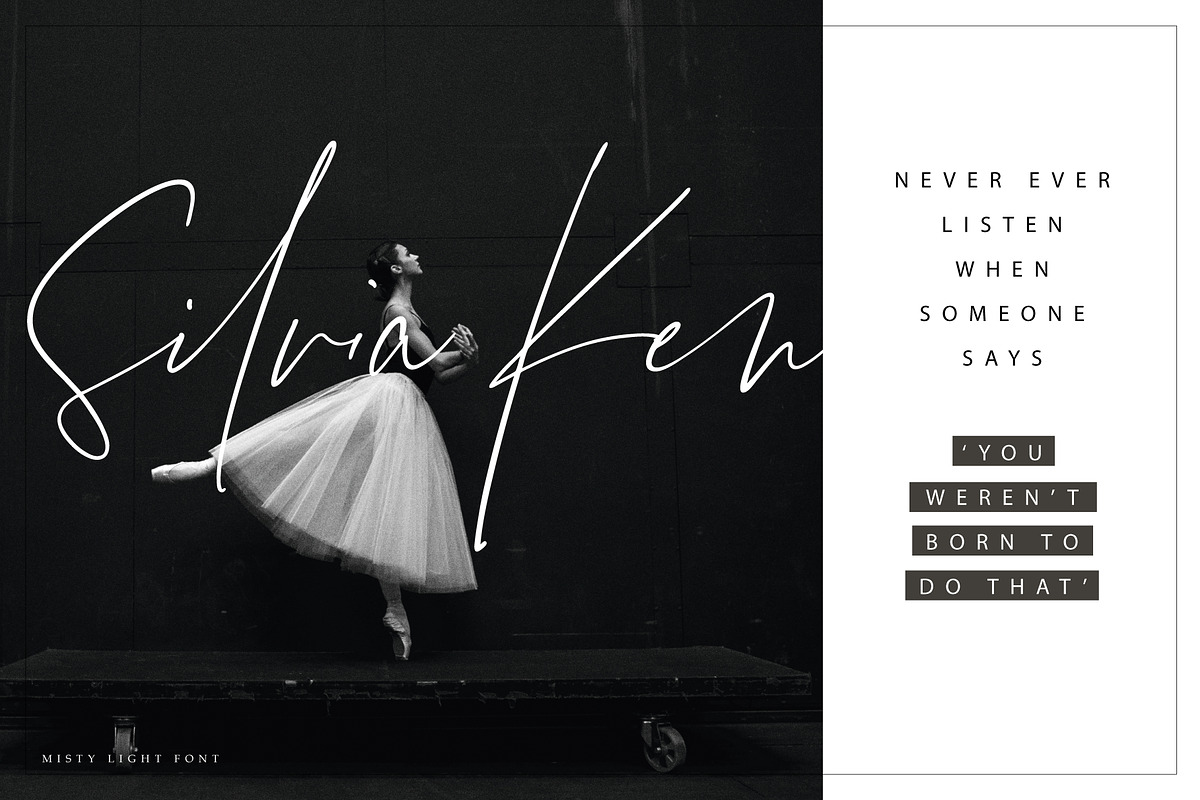 Misty Light font, a Script Font by SiDesign | misty font, misty script ...