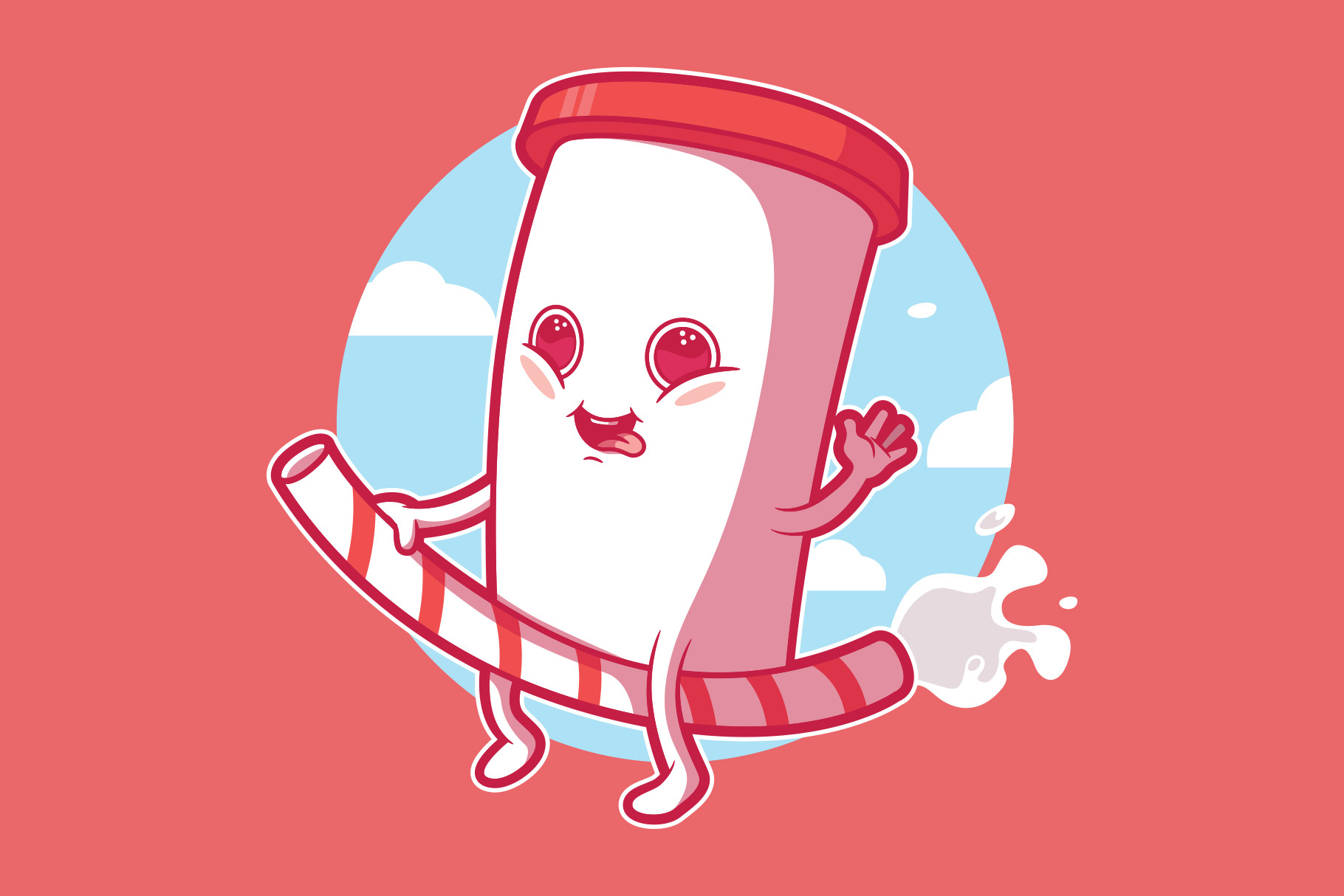 Flying Cup! | Food Illustrations ~ Creative Market