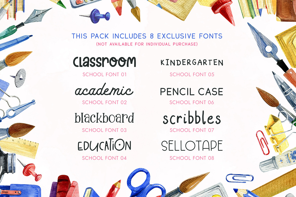 Back to School Font Bundle, a Font by Salt & Pepper Designs