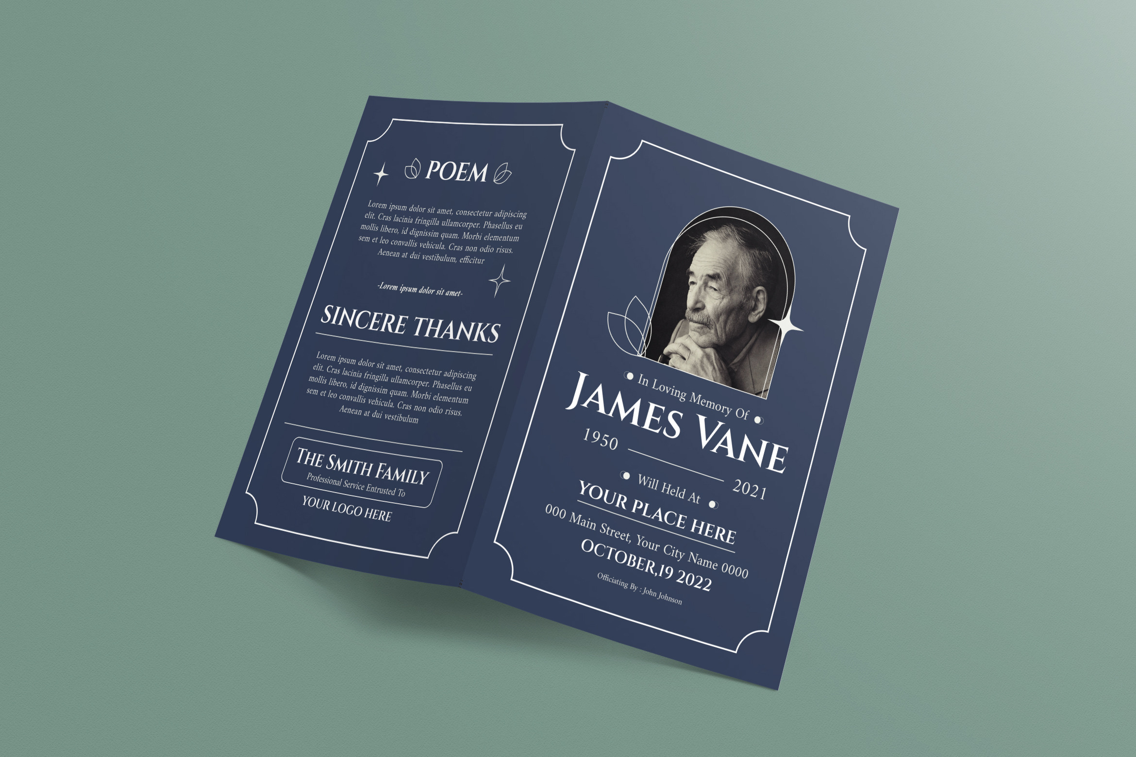 Funeral Program, a Brochure Template by graphicook
