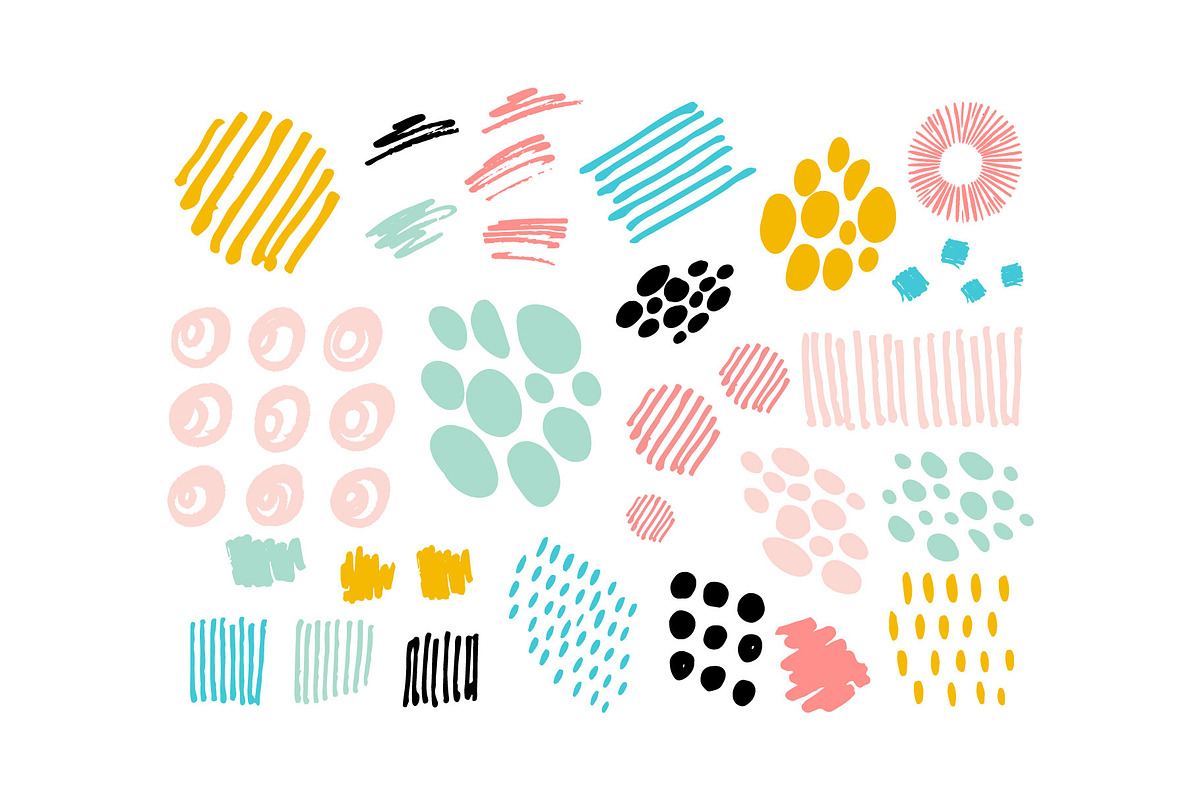 Abstract fruits pattern collection, an Object Graphic by Yamurchik