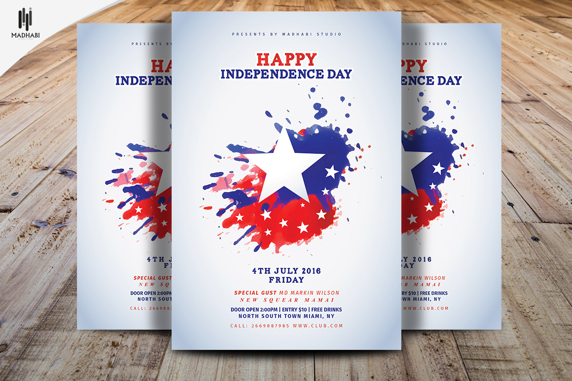 Happy Independence Day Flyer, a Flyer Template by Madhabi Studio