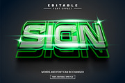 Sign 3D editable text effect