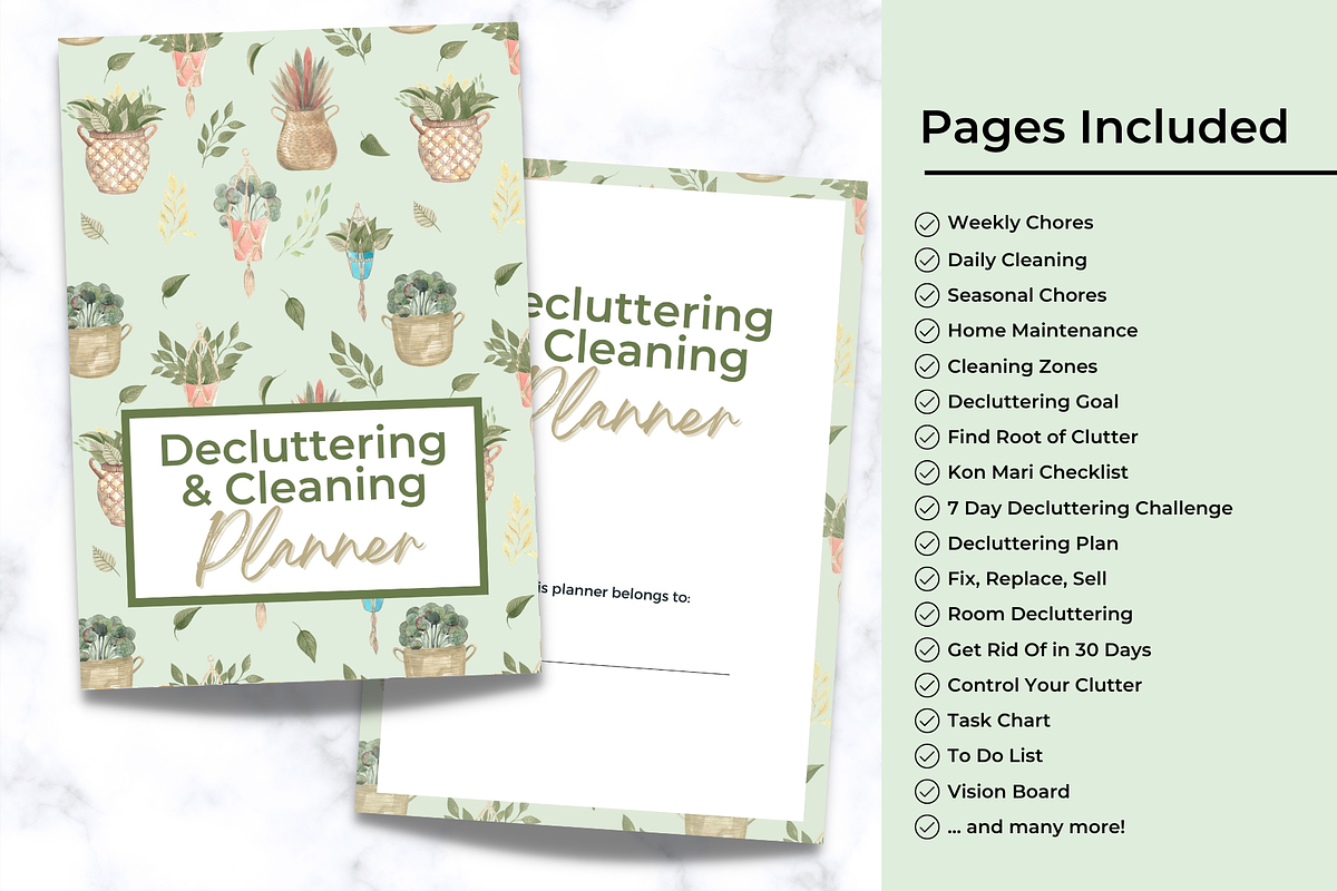 Decluttering Planner - Printable | Creative Market