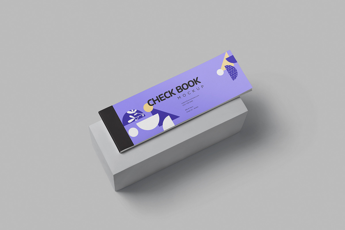 Cheque Book Mockups, a Books & Magazine Mockup by DesignNeutrons