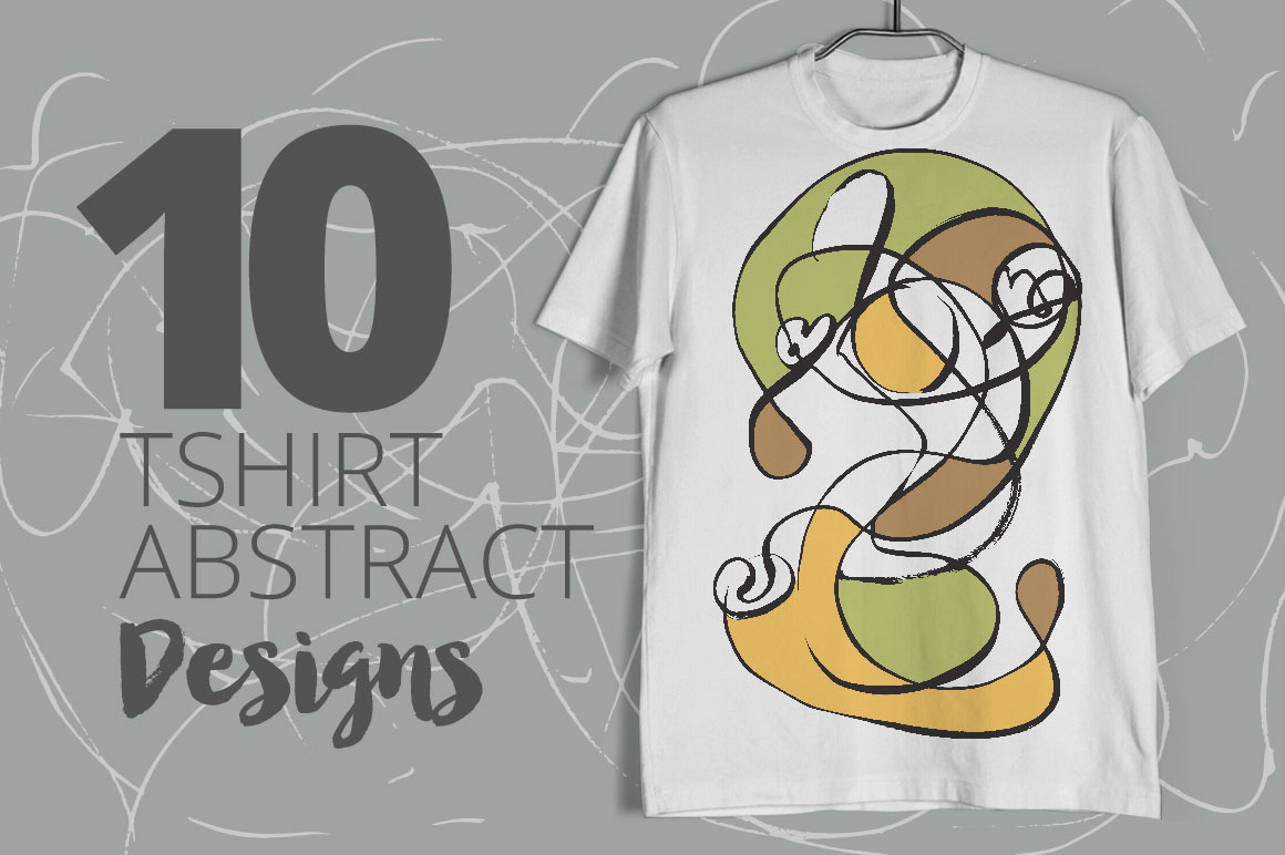 10 T-shirt Abstract Design, a Graphic by DesignSomething