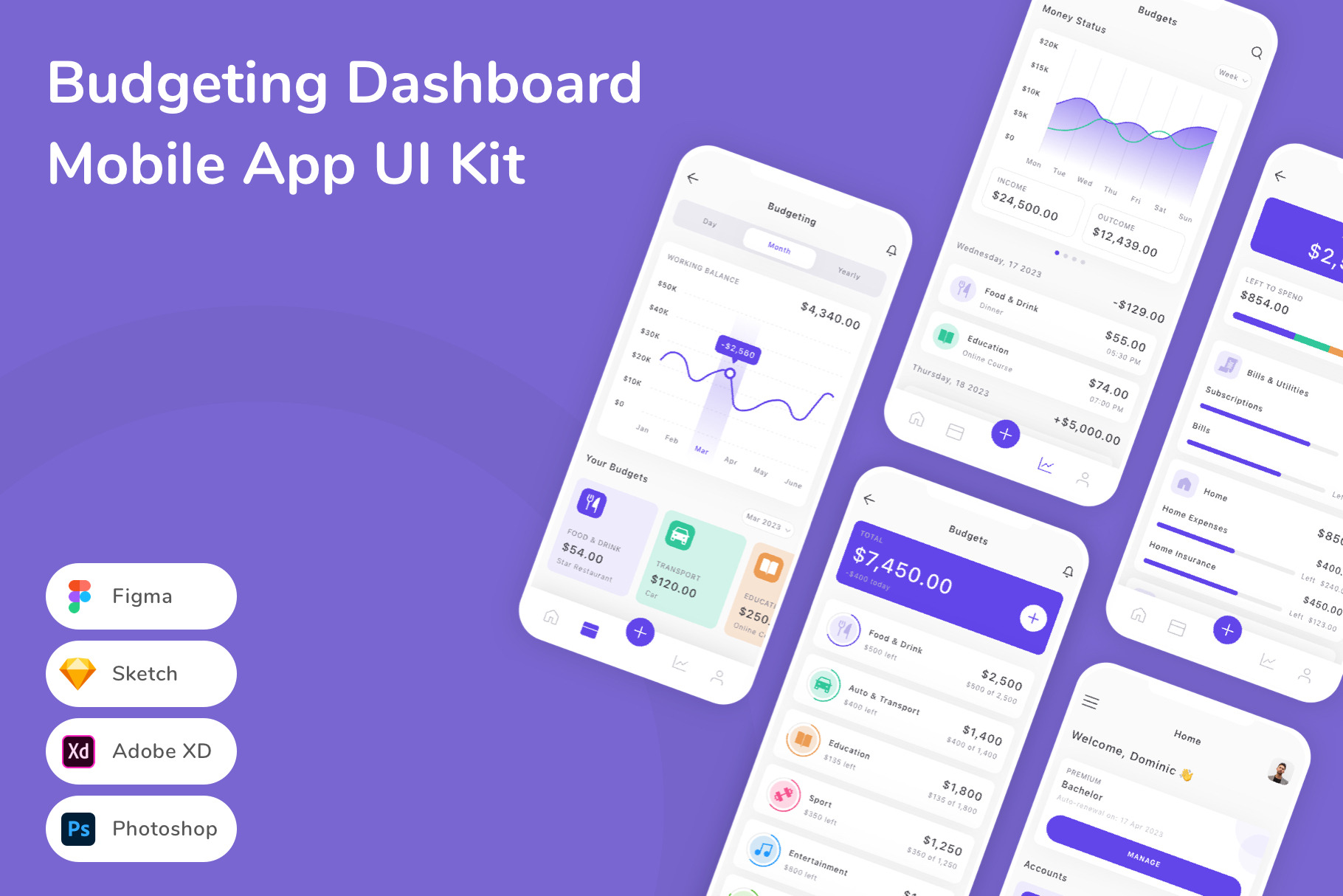 Budgeting Dashboard App UI Kit, an UI Kit Template by Betush