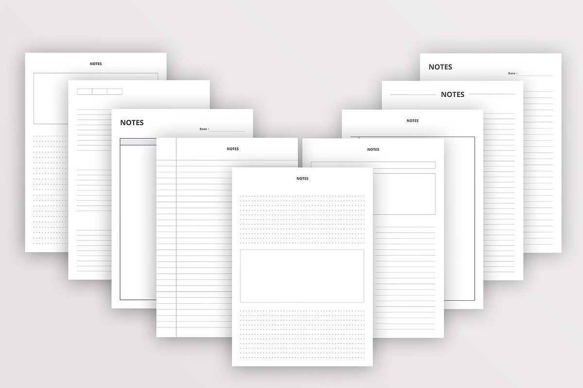 Notebook Lined Paper Template, a Stationery Template by Design Zone