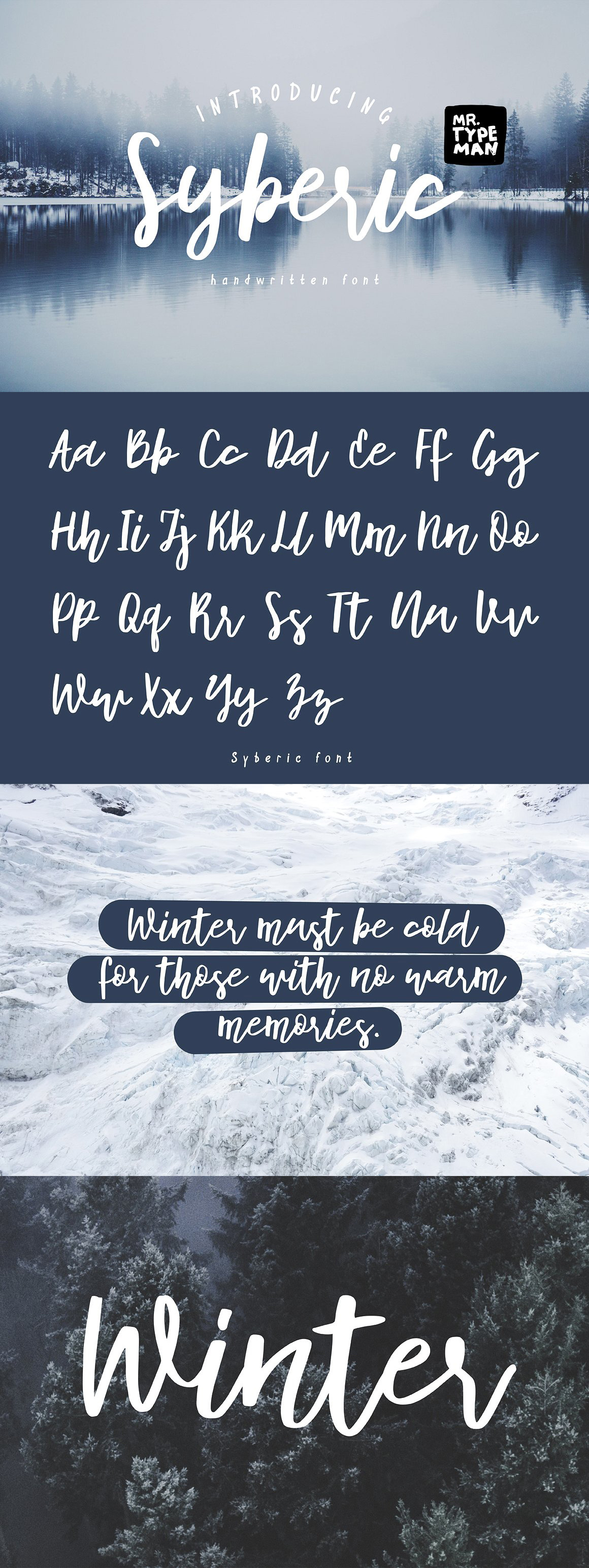 Syberic Script Natural Handdrawn Font