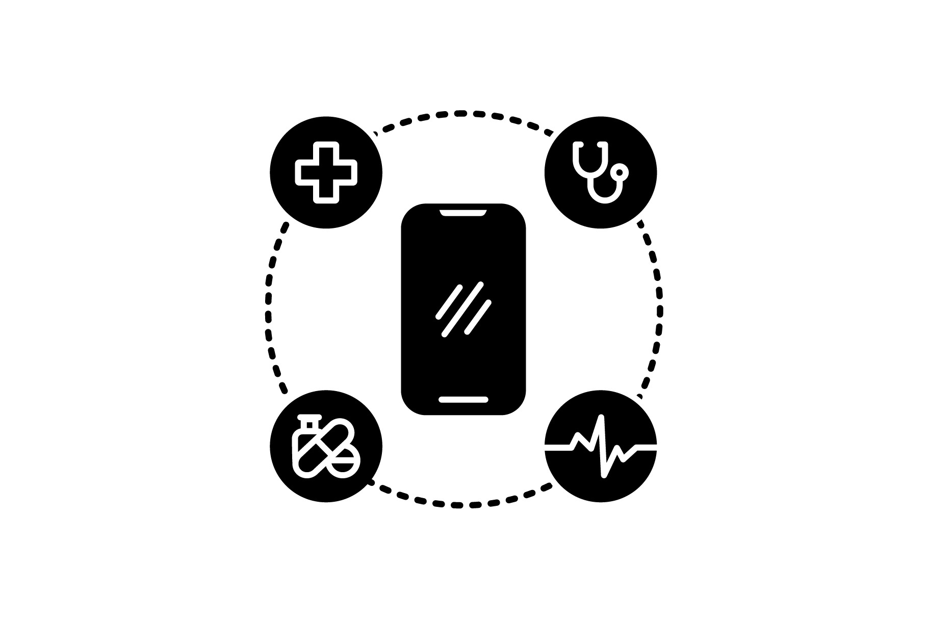 Mobile healthcare icon, an Icon by Creative priyanka