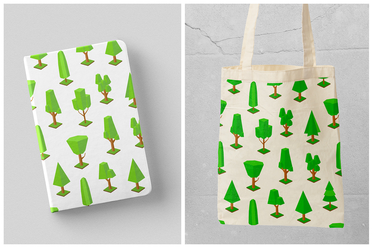 Isometric trees set, a Decorative Illustration by Good Studio
