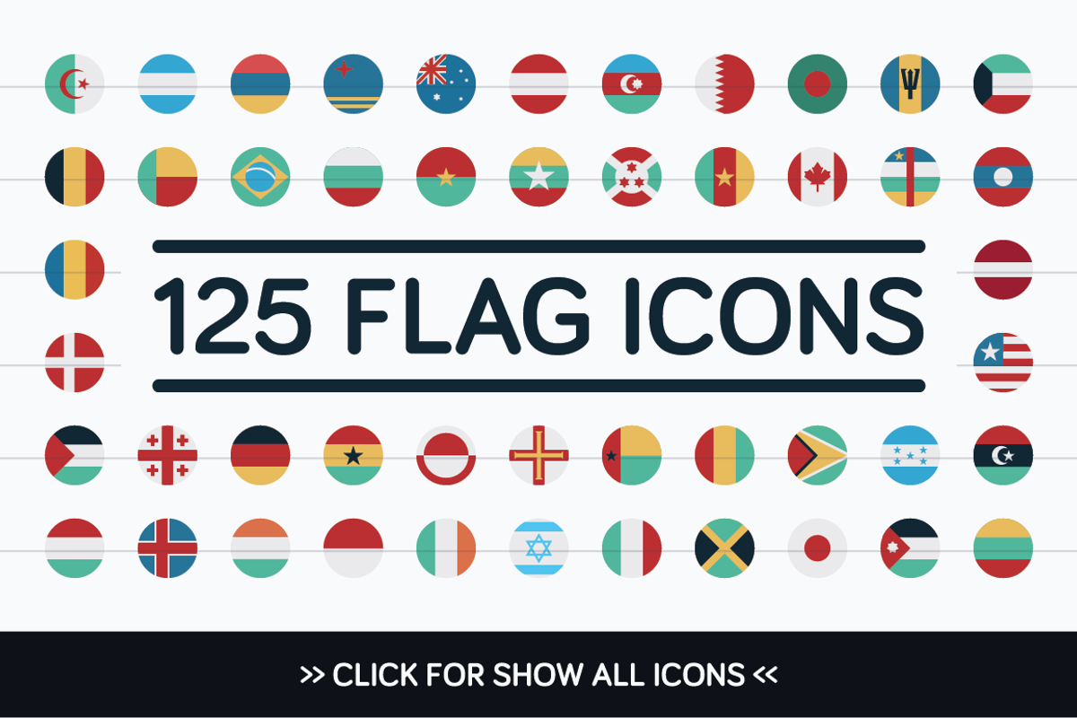 125 Flag Icons, an Icon by Pixan Graphics