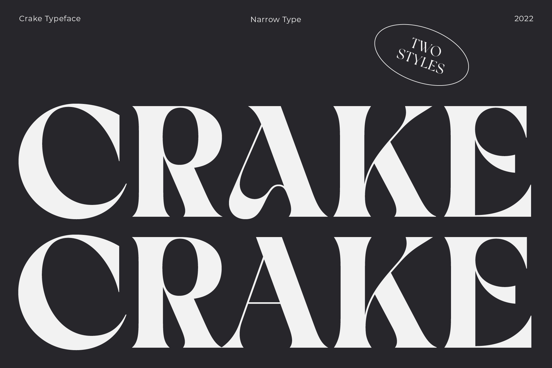 Crake Typeface | Modern Serif Font