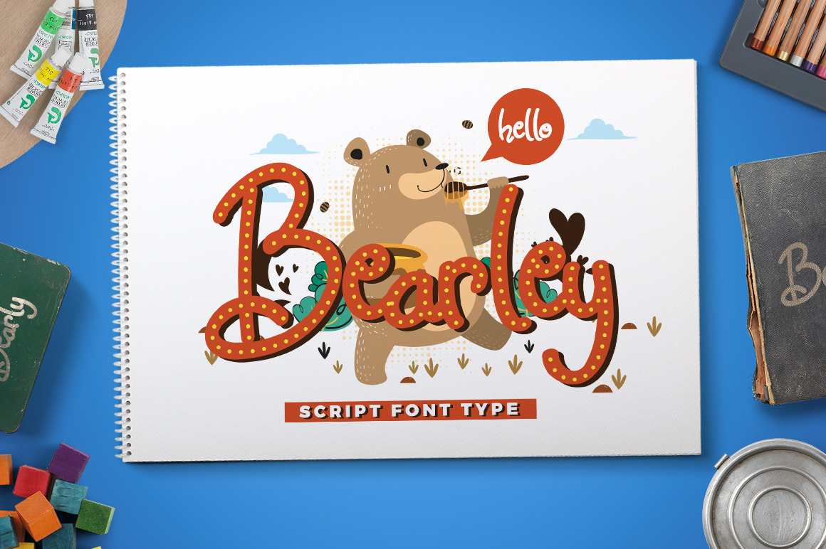 Bearley, a Script Font by Heroglyphs Studio