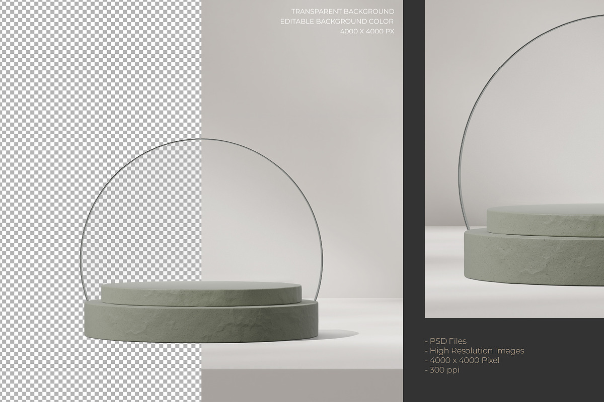 5 Podium with Transparent Background, a Background Graphic by faustudio