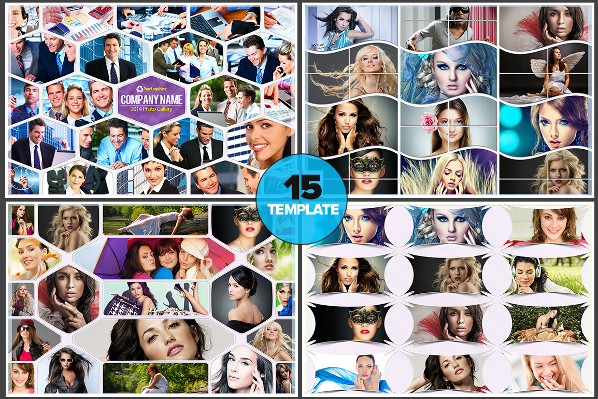 Photo Collage Template 09, a Graphic by Layout Design